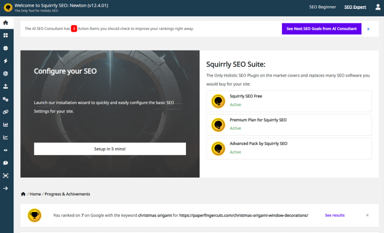 Install Squirrly SEO Plugin - Squirrly SEO (Newton)
